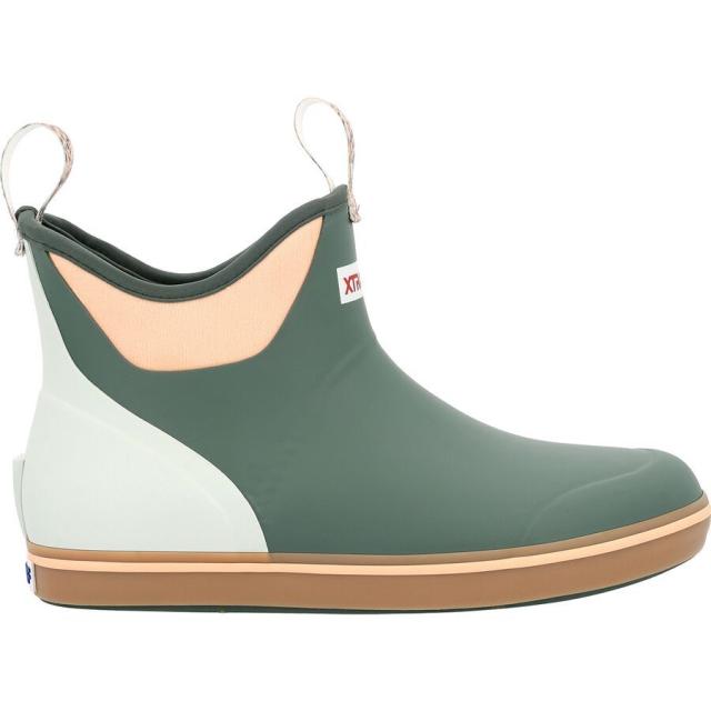 (取寄) エクストラタフ レディース アンクル 6インチ デック ブーツ - ウィメンズ Xtratuf women Ankle 6in Deck Boot - Women's Garden Green
