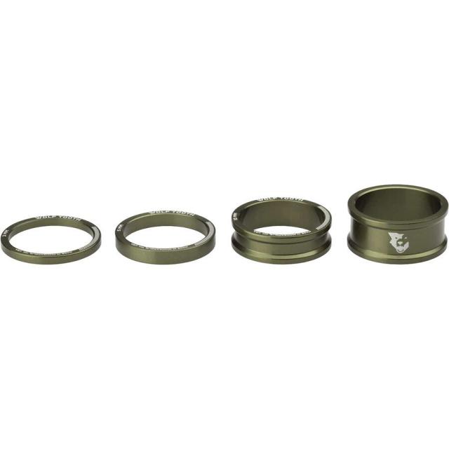 (取寄) ウルフトゥースコンポーネンツ ヘッドセット スペーサー キット Wolf Tooth Components Headset Spacer Kit Olive