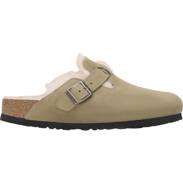 (取寄) ビルケンシュトック レディース ボストン シアリング ライン シューズ - ウィメンズ Birkenstock women Boston Shearling Lined Shoe - Women's Taupe/Sandcastle Suede Shearling