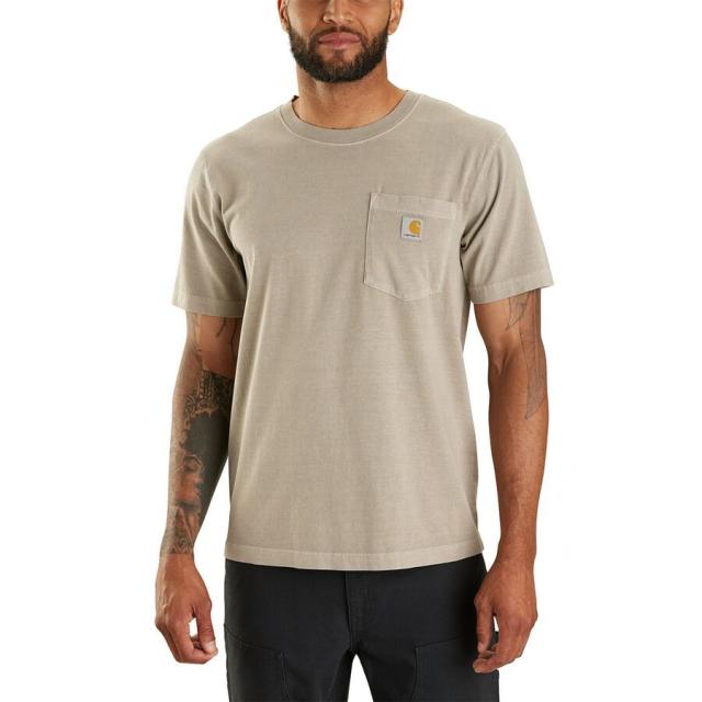 (取寄) カーハート メンズ リラックスド-フィット フィット Lw ダイ ポケット T-シャツ - メンズ Carhartt men Relaxed Fit LW Garment Dyed Pocket T-Shirt - Men's Greige