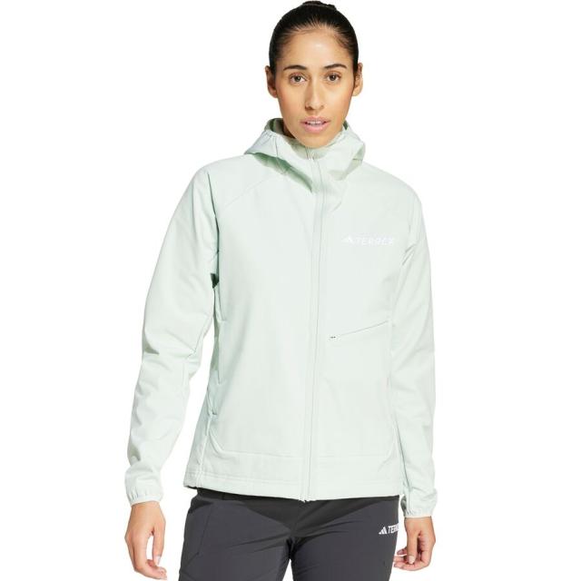 (取寄) アディダステレックス レディース エクスペリア ミディアム フリース フーデット ジャケット - ウィメンズ Adidas TERREX women Xperior Medium Fleece Hooded Jacket - Women's Linen Green