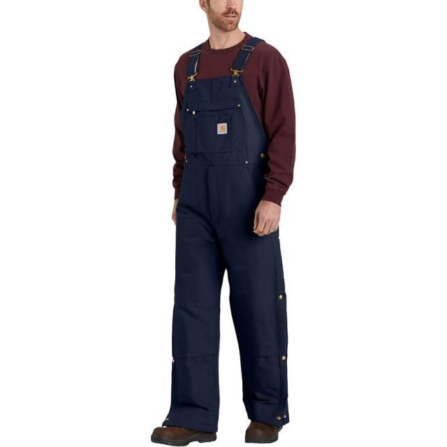 (取寄) カーハート メンズ ルーズ フィット ファーム ダック インサレーテッド ビブ オーバーオール - メンズ Carhartt men Loose Fit Firm Duck Insulated Bib Overall - Men's Dark Navy