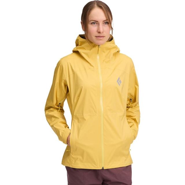 (取寄) ブラックダイヤモンド レディース ファインライン ストレッチ レイン シェル - ウィメンズ  women Fineline Stretch Rain Shell - Women's Soft Ochre