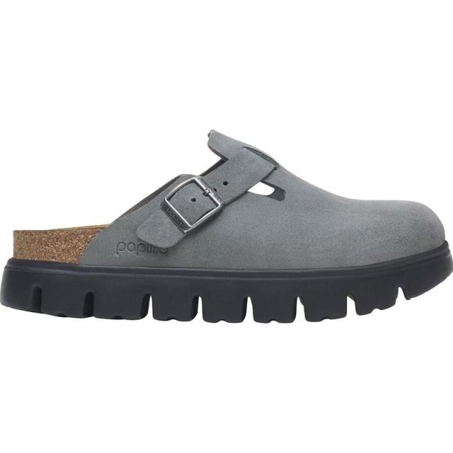 (取寄) ビルケンシュトック レディース ボストン チャンキー ナロー クロッグ - ウィメンズ Birkenstock women Boston Chunky Narrow Clog - Women's Basalt Gray Suede
