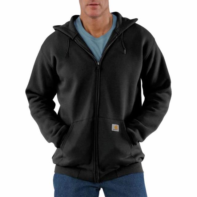 (取寄) カーハート メンズ ミッドウエイト フルジップ フーデット スウェットシャツ - メンズ Carhartt men Midweight Full-Zip Hooded Sweatshirt - Men's Black