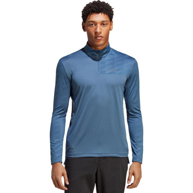 (取寄) アディダステレックス メンズ テレックス マルチ 1/2-ジップ ロング-スローブ シャツ - メンズ Adidas TERREX men Terrex Multi 1/2-Zip Long-Sleeve Shirt - Men's Wonder Steel
