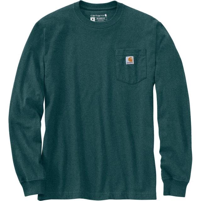 (取寄) カーハート メンズ リラックスド-フィット ヘビーウェイト Ls マウンテン グラフィック T-シャツ - メンズ Carhartt men Relaxed Heavyweight LS Mountain Graphic T-Shirt - Men's Greenstone Heather
