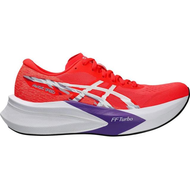 (取寄) アシックス レディース マジック スピード 4 ランニング シューズ - ウィメンズ Asics women Magic Speed 4 Running Shoe - Women's Flash Red/White