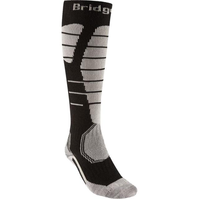 (取寄) ブリッジデール メンズ スキー イージー オン メリノ パフォーマンス ソックス - メンズ Bridgedale men Ski Easy On Merino Performance Sock - Men's Black/Grey