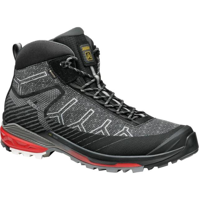 (取寄) アゾロ メンズ ファルコン エボ ジャカード GV ハイキング ブーツ - メンズ Asolo men Falcon Evo Jaquard GV Hiking Boot - Men's Black/Red