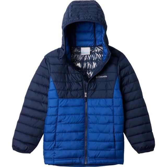 (取寄) コロンビア ボーイズ パウダー ライト リ フーデット ジャケット - ボーイズ Columbia boys Powder Lite II Hooded Jacket - Boys' Mountain Blue/Collegiate Navy