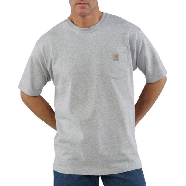 (取寄) カーハート メンズ ワークウェア ルーズ フィット ポケット ショートスリーブ T-シャツ - メンズ Carhartt men Workwear Loose Fit Pocket Short-Sleeve T-Shirt - Men's Heather Gray