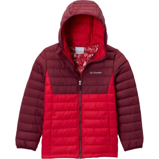 (取寄) コロンビア ボーイズ パウダー ライト リ フーデット ジャケット - ボーイズ Columbia boys Powder Lite II Hooded Jacket - Boys' Mountain Red/Rich Wine