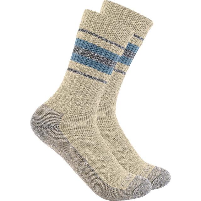 (取寄) レディース シンセティック-ウール ブレンド クルー ソックス - 2-パック - ウィメンズ Carhartt Gloves women Synthetic-Wool Blend Crew Sock - 2-Pack - Women's Oat Milk