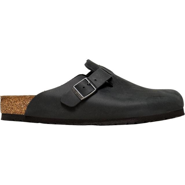 (取寄) ビルケンシュトック レディース ボストン レザー クロッグ - ウィメンズ Birkenstock women Boston Leather Clog - Women's Black Oiled Leather