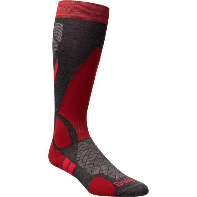 (取寄) ブリッジデール メンズ スキー ライトウェイト メリノ エンデュランス ソックス - メンズ Bridgedale men Ski Lightweight Merino Endurance Sock - Men's Graphite/Red