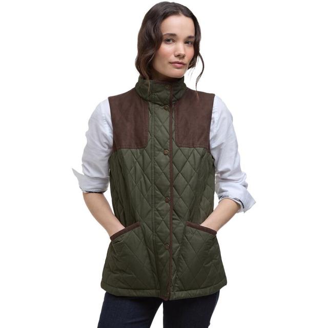 (取寄) バブアー レディース キーパー ウェア キルテッド ジレ - ウィメンズ Barbour women Keeper Wear Quilted Gilet - Women's Olive/Ancient Tartan