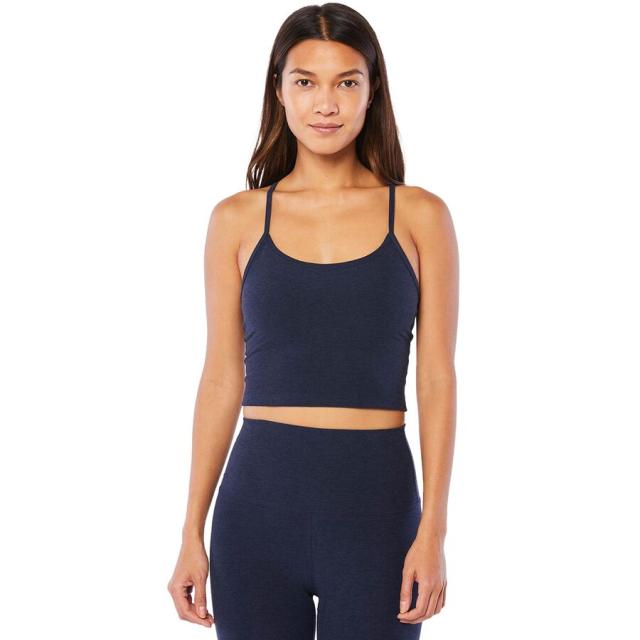 (取寄) ビヨンドヨガ レディース スペースダイ スリム レイサーバック クロップド タンク トップ - ウィメンズ Beyond Yoga women Spacedye Slim Racerback Cropped Tank Top - Women's Nocturnal Navy