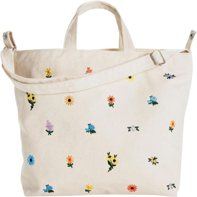 (取寄) バグー ホリゾンタル ジップ ダック バッグ BAGGU Horizontal Zip Duck Bag Embroidered Ditsy Floral