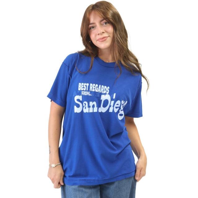 (取寄) レディース サン ディエゴ ポストカード T-シャツ - ウィメンズ Best Regards women San Diego Postcard T-Shirt - Women's  Blue