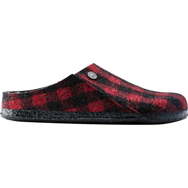 (取寄) ビルケンシュトック レディース ツェルマット シアリング ライン ナロー スリッパ - ウィメンズ Birkenstock women Zermatt Shearling Lined Narrow Slipper - Women's Plaid Red/Natural Wool Shearling