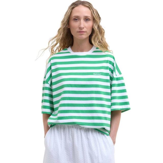 (取寄) バブアー レディース アビー トップ - ウィメンズ Barbour women Abby Top - Women's White/Kelly Green