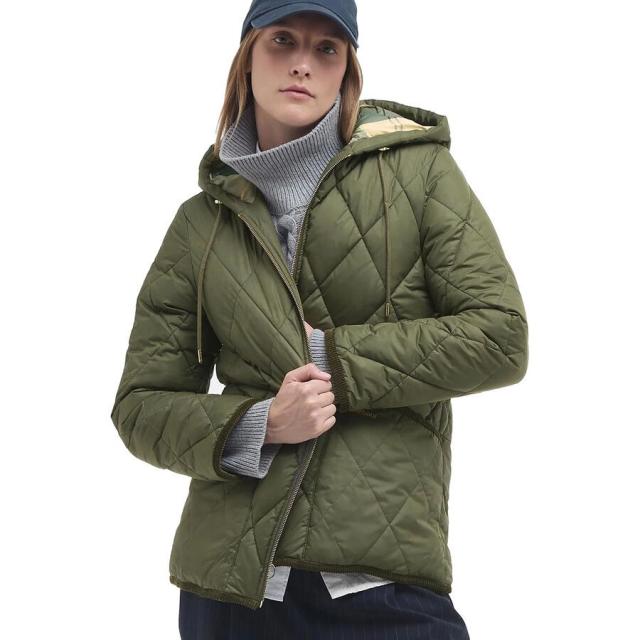 (取寄) バブアー レディース エリン パファー キルト ジャケット - ウィメンズ Barbour women Erin Puffer Quilt Jacket - Women's Deep Olive/Ancient Tartan