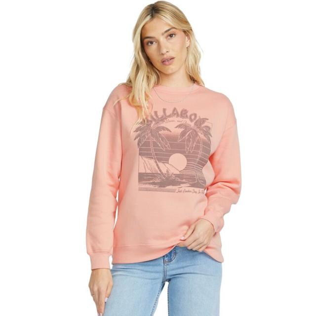 (取寄) ビラボン レディース サンセット メモリーズ クルー スウェットシャツ - ウィメンズ Billabong women Sunset Memories Crew Sweatshirt - Women's Peach Kiss