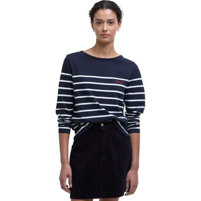 (取寄) バブアー レディース ブラッドリー トップ - ウィメンズ Barbour women Bradley Top - Women's Navy Stripe
