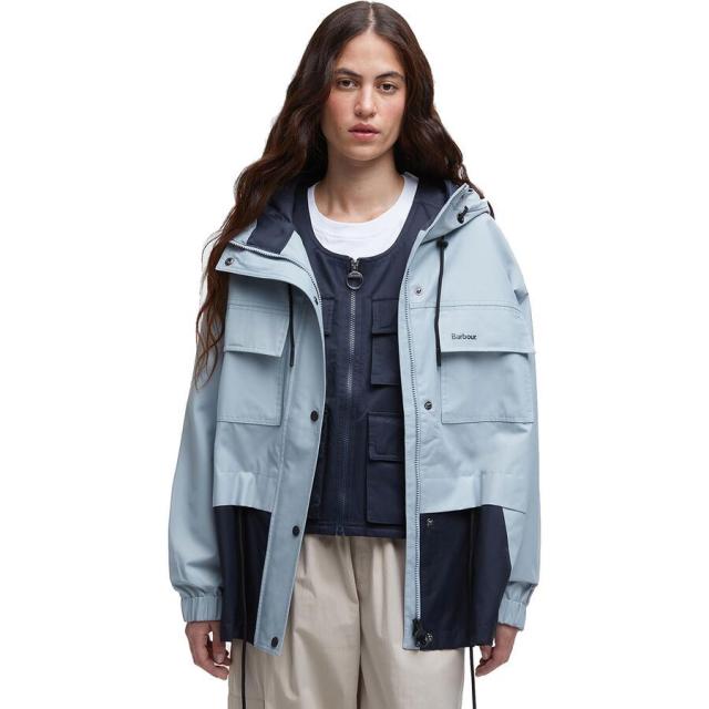 (取寄) バブアー レディース リース シャワープルーフ ジャケット - ウィメンズ Barbour women Reese Showerproof Jacket - Women's Ice Blue/Dark Navy