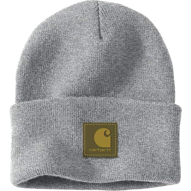 (取寄) カーハート ニット ラバー パッチ ビーニー Carhartt Knit Rubber Patch Beanie Heather Gray