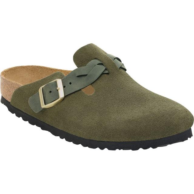(取寄) ビルケンシュトック レディース ボストン ブレイド スエード ナロー クロッグ - ウィメンズ Birkenstock women Boston Braid Suede Narrow Clog - Women's Thyme Suede