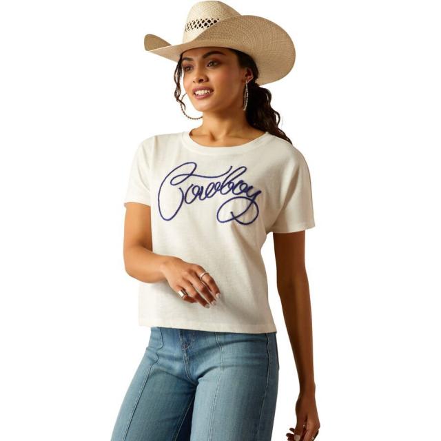 (取寄) アリアット レディース カウボーイ T-シャツ - ウィメンズ Ariat women Cowboy T-Shirt - Women's Cloud Dancer