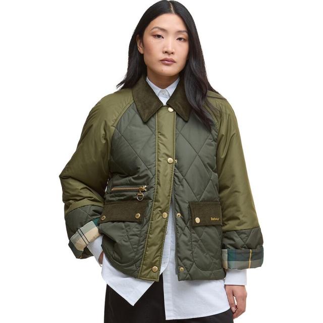 (取寄) バブアー レディース マーサ キルテッド ジャケット - ウィメンズ Barbour women Martha Quilted Jacket - Women's Olive/Dark Moss/Ancient Tartan