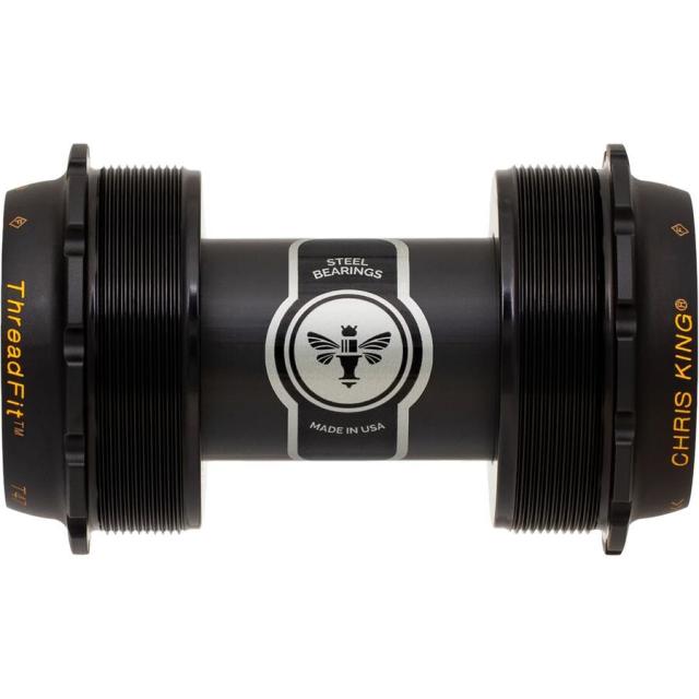 (取寄) クリスキング スレッドフィット T47-24x ボトム ブラケット Chris King ThreadFit T47-24x Bottom Bracket Black/Gold Two Tone