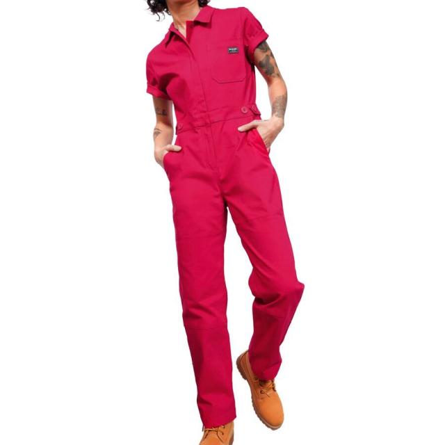(取寄) ザ エッセンシャル ショートスリーブ ハイ ウェスト カバーオール Wildfang The Essential Short-Sleeve High Waisted Coverall Berry