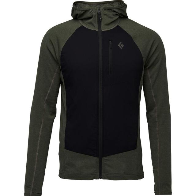 (取寄) ブラックダイヤモンド メンズ コウフィシェント Lt ハイブリット フーデット ジャケット - メンズ  men Coefficient LT Hybrid Hooded Jacket - Men's Tundra/Black