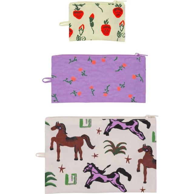 (取寄) バグー フラッツ ポーチ セット BAGGU Flat Pouch Set Painted Prairie