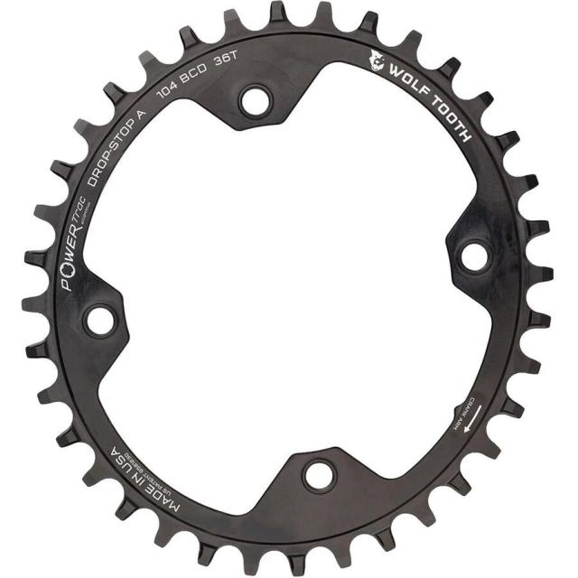 (取寄) ウルフトゥースコンポーネンツ 104 BCD オーバル チェーンリング Wolf Tooth Components 104 BCD Oval Chainring Black