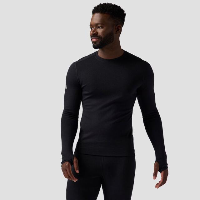 (取寄) バックカントリー メンズ RWS メリノ ベースレイヤー— クルー トップ - メンズ Backcountry men Cedars RWS Merino Mid-Wt Baselayer Crew Top - Men's Black