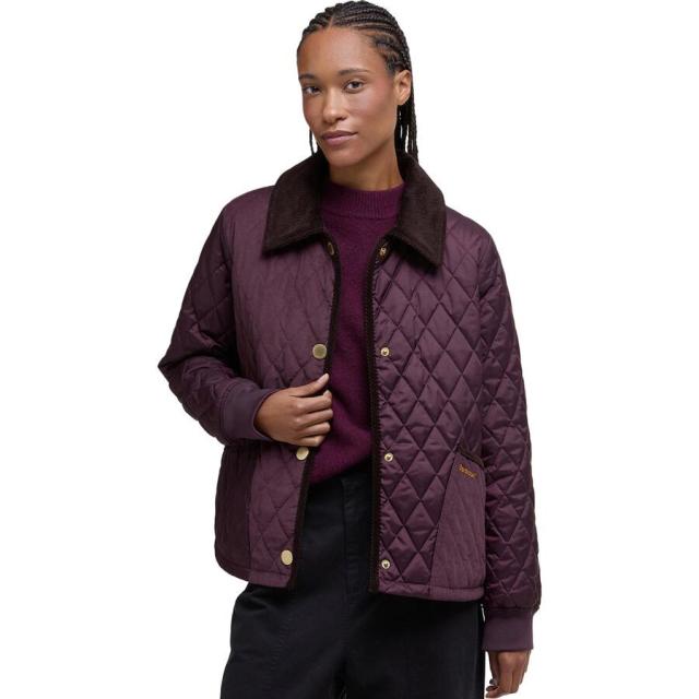 (取寄) バブアー レディース マーラ キルテッド ジャケット - ウィメンズ Barbour women Marla Quilted Jacket - Women's Black Cherry/Dark Brown//Muted Tartan