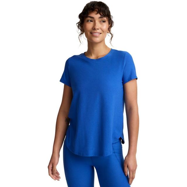 (取寄) ビヨンドヨガ レディース オン ザ ダウン ロウ T-シャツ - ウィメンズ Beyond Yoga women On The Down Low T-Shirt - Women's Court Blue Heather