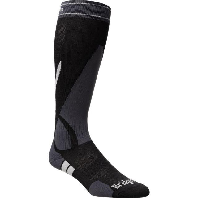 (取寄) ブリッジデール メンズ スキー ライトウェイト メリノ エンデュランス ソックス - メンズ Bridgedale men Ski Lightweight Merino Endurance Sock - Men's Black/Grey