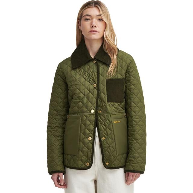 (取寄) バブアー レディース フラー キルト ジャケット - ウィメンズ Barbour women Fleur Quilt Jacket - Women's Dark Moss/Light Sand