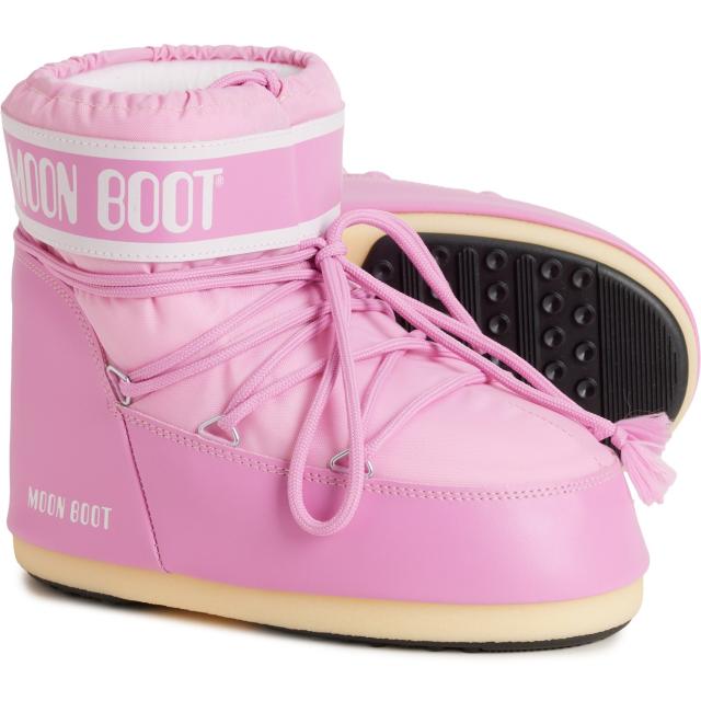 (取寄) レディース アイコン ロウ ナイロン ブーツ MOON BOOTS women Icon Low Nylon Boots (For Women)  Pink