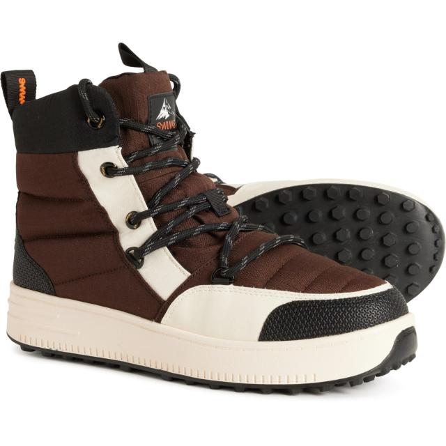 (取寄) スイムズ メンズ スノー ランナー ミッド スノー ブーツ SWIMS men  Runner Mid  Boots (For Men)  Brw/Offw/Bla