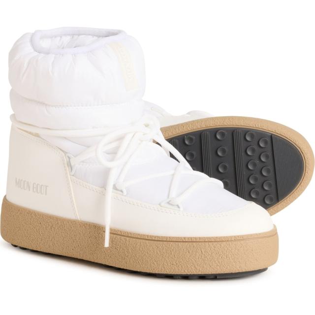 (取寄) レディース Lトラック ロウ ナイロン ブーツ MOON BOOTS women Ltrack Low Nylon Boots (For Women)  A001-White