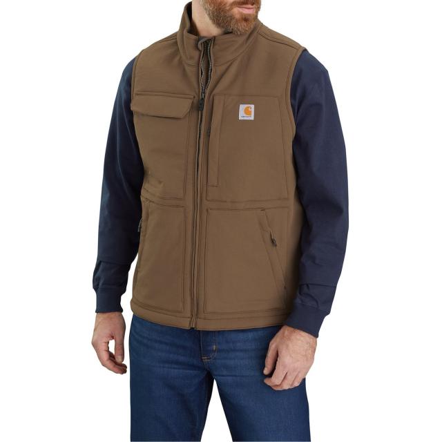 (取寄) カーハート 104999 スーパー ダックス リラックスド-フィット フィット ベスト - シェルパ ライン Carhartt 104999 Super Dux Relaxed Fit Vest - Sherpa Lined Coffee