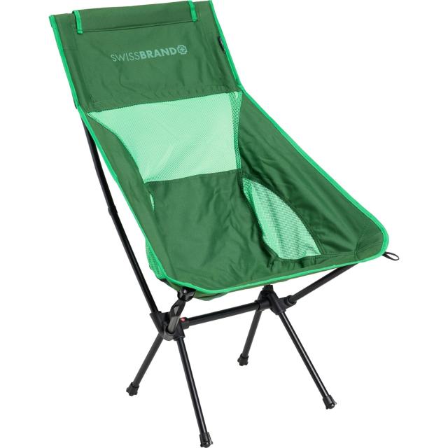 (取寄) スイスブランド コラプシブル アルミニウム アンド メッシュ チェアー SWISS BRAND Collapsible Aluminum and Mesh Chair  Green/Lt Green