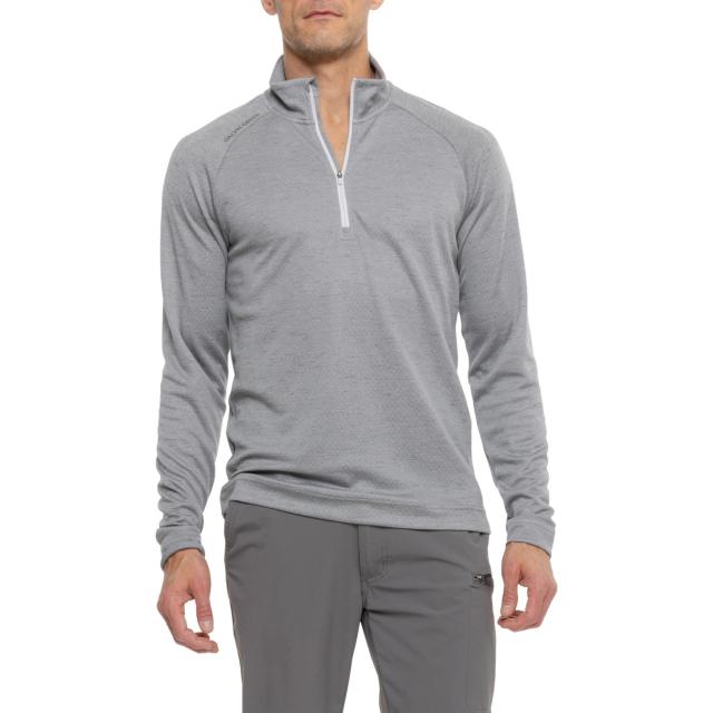 (取寄) ガルビングリーン ディオン ミッド レイヤー シャツ - ジップ ネック, ロング スリーブ GALVIN GREEN Dion Mid Layer Shirt - Zip Neck, Long Sleeve  Grey Melange